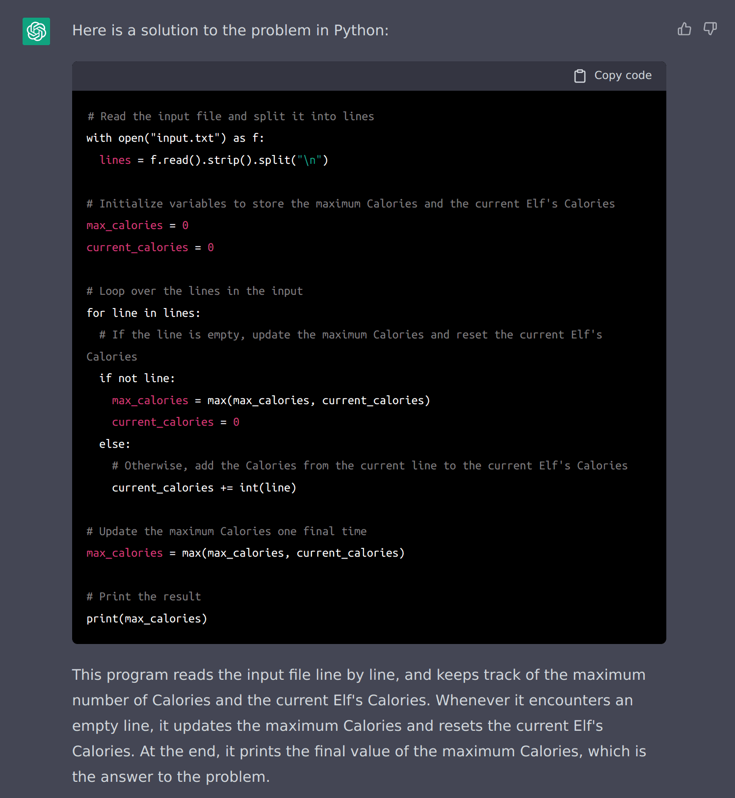 Ai solves Advent of Code 2022 | Note's on software